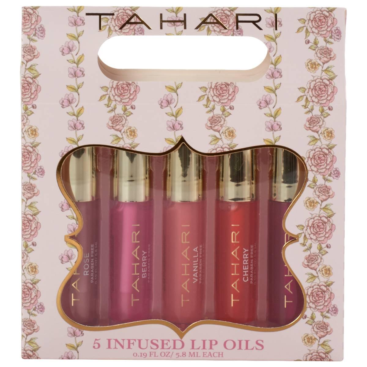 Click here for Tahari Peonies & Rose Vines 5pc. Lip Oil Gift Set prices