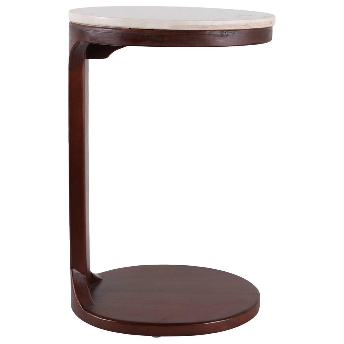 Click here for Sagebrook Home Marble Top Teak Wood C-Accent Table prices