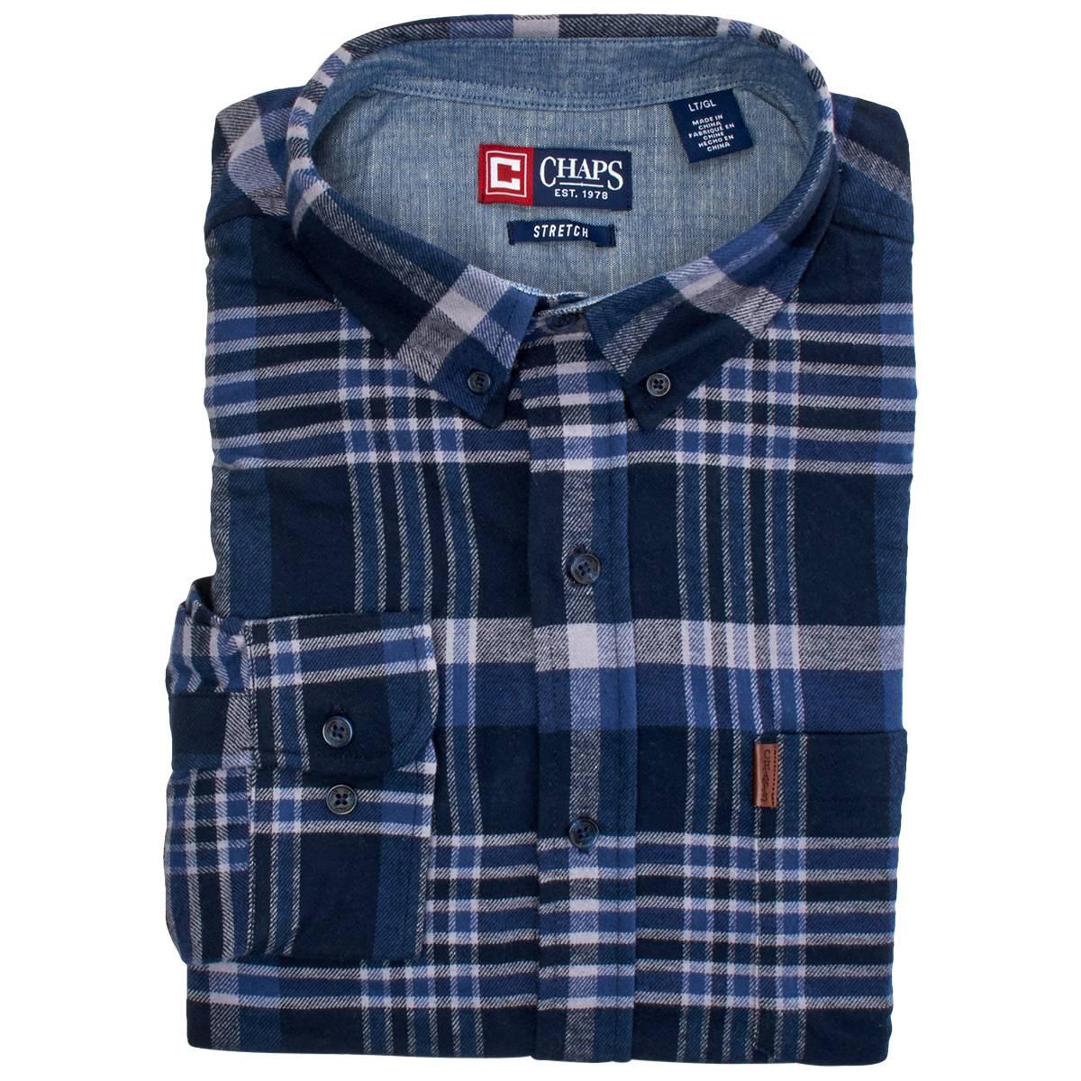 Click here for Mens Big & Tall Chaps Long Sleeve Flannel Button D... prices