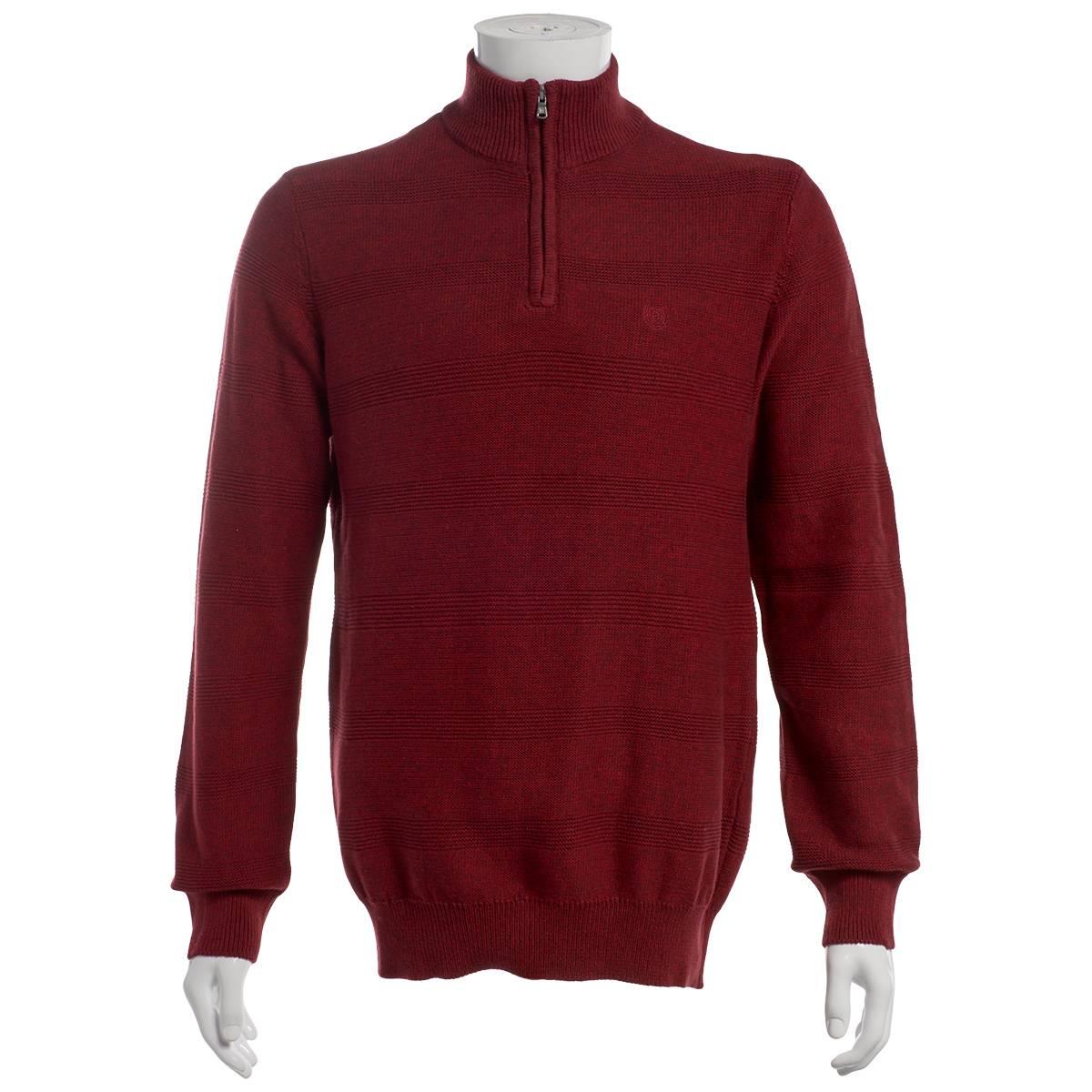 Click here for Mens Chaps Solid 1/4 Zip Text Twist Sweater prices