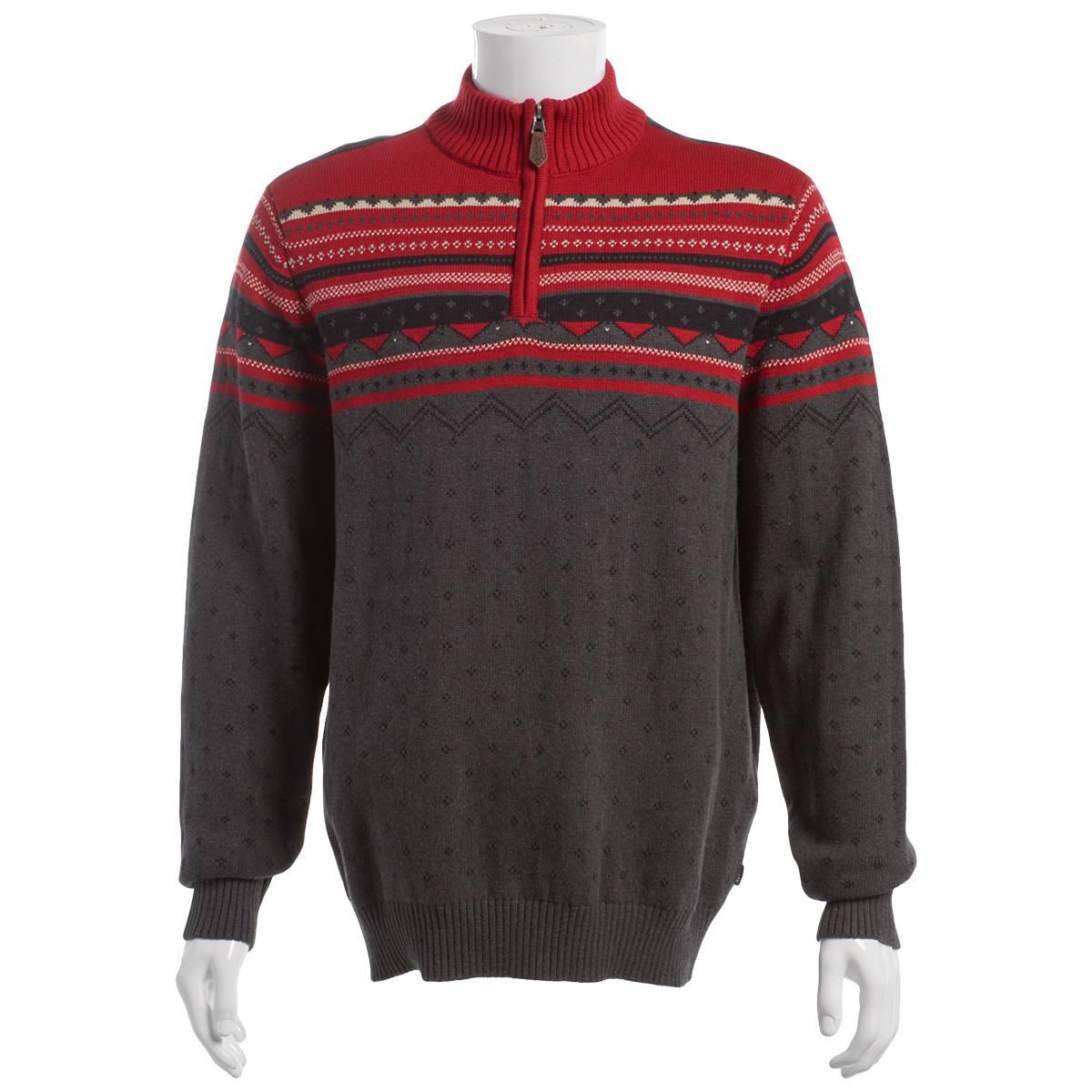 Click here for Mens Chaps Fair Isle Long Sleeve 1/4 Zip Sweater -... prices