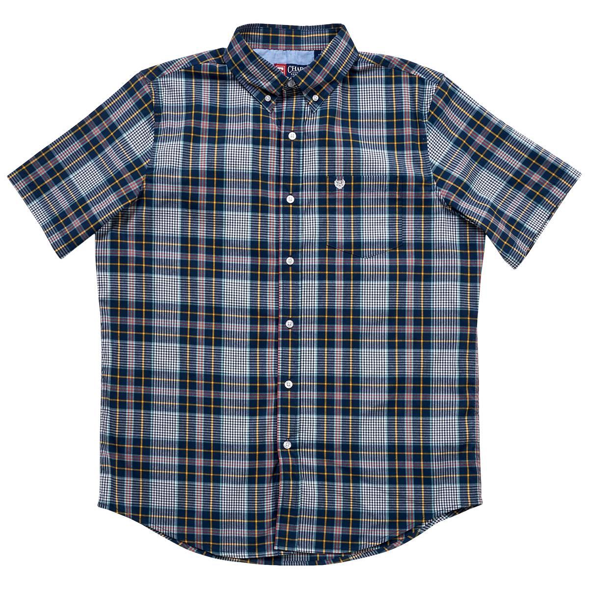 Click here for Mens Chaps Easy Care Plaid Button Down Shirt - New... prices