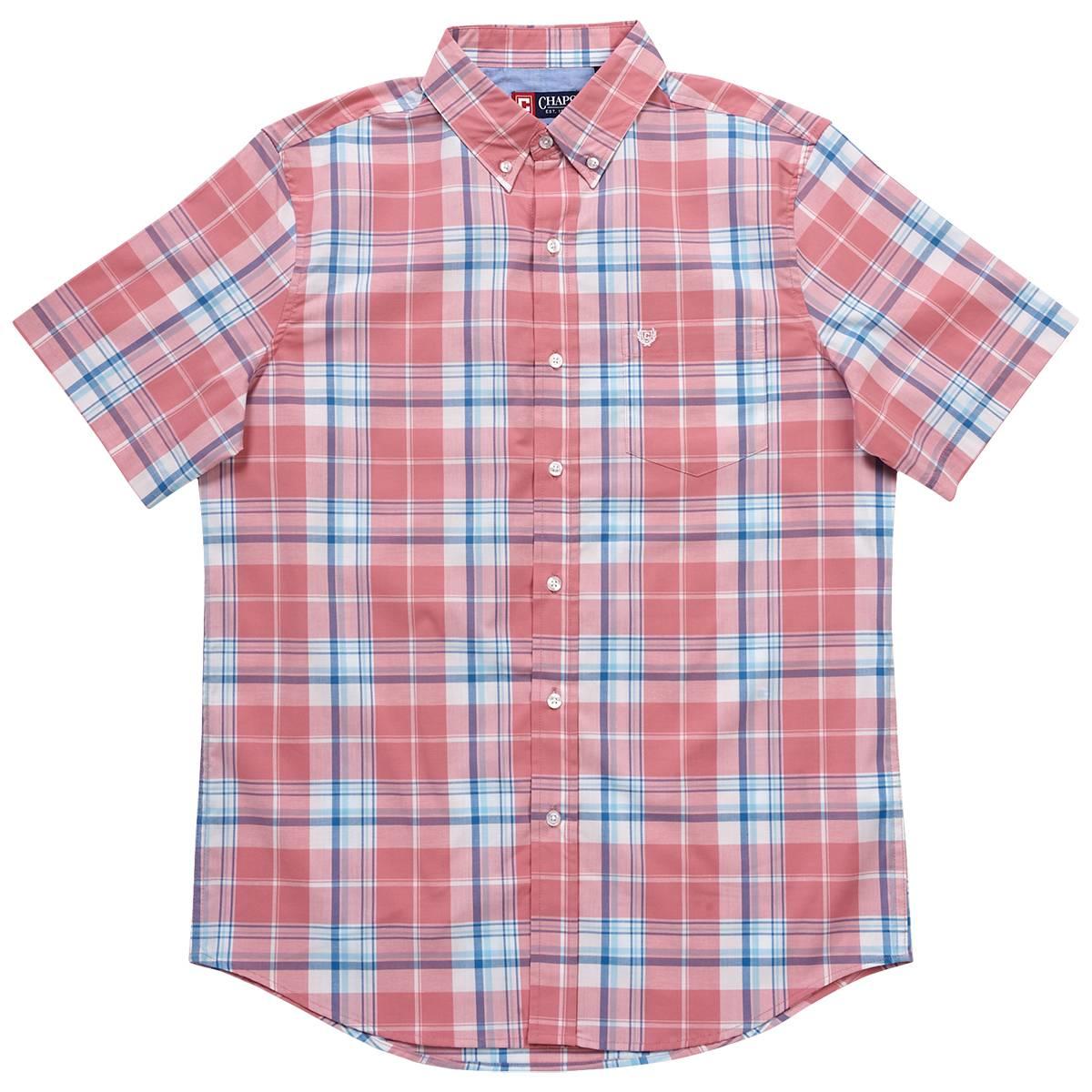 Click here for Mens Chaps Short Sleeve Plaid Button Down Shirt -... prices