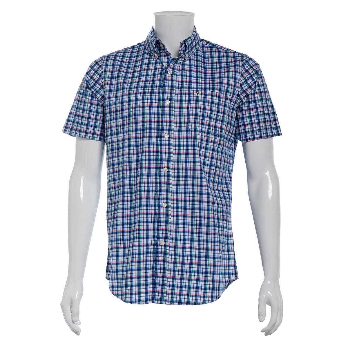 Click here for Mens Chaps Short Sleeve Button Down Shirt - Bright... prices