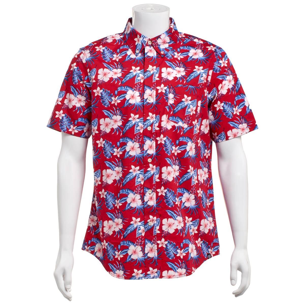 Click here for Mens Chaps Cotton Floral Button Down Shirt - Garne... prices