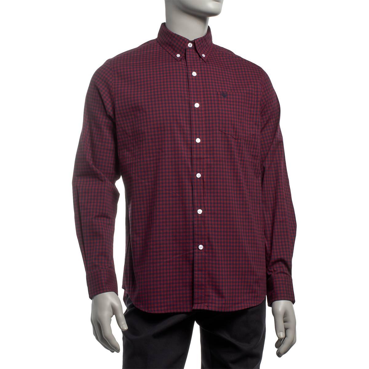 Click here for Mens Chaps Long Sleeve Checkered Stretch Button Do... prices