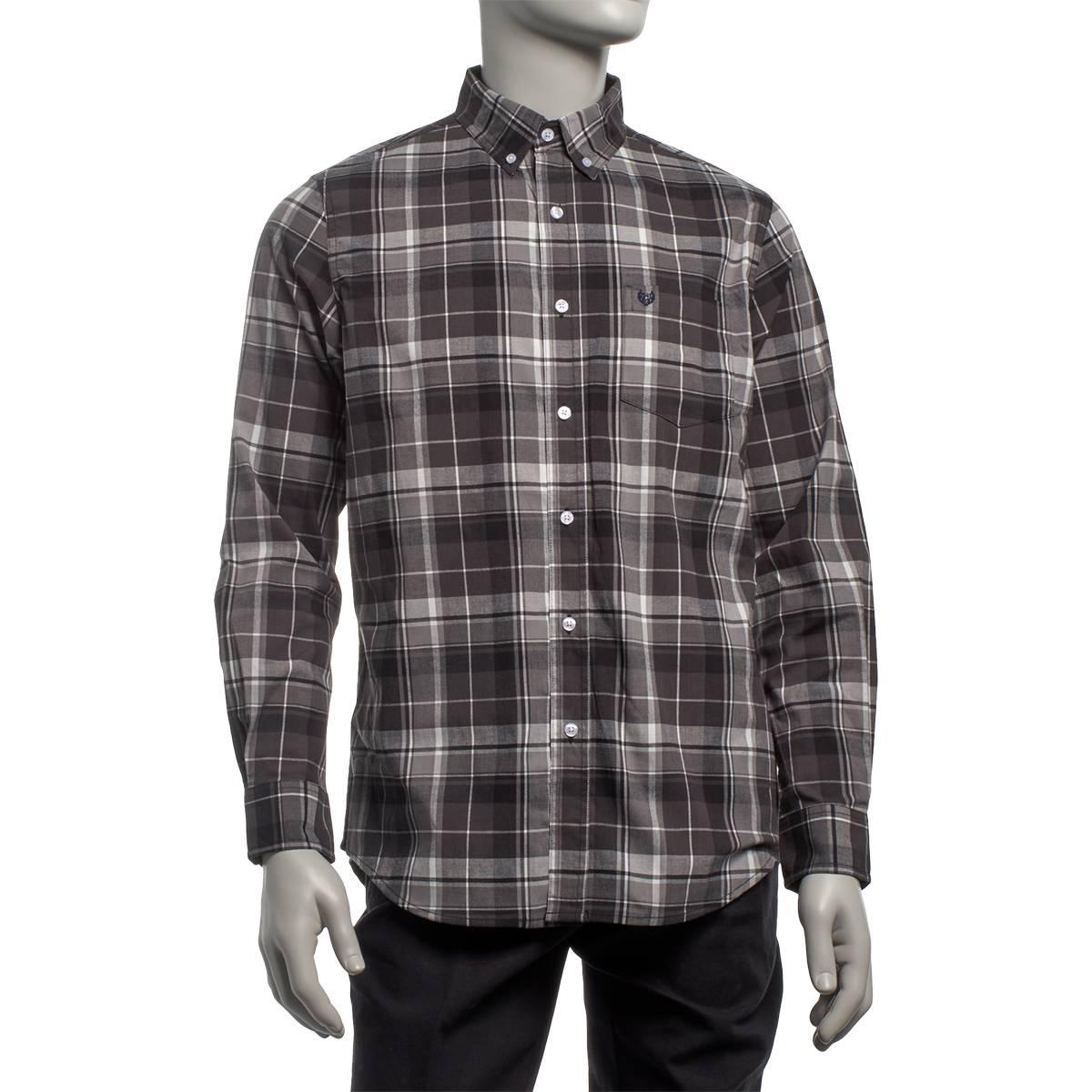 Click here for Mens Chaps Long Sleeve Plaid Button Down Shirt - G... prices