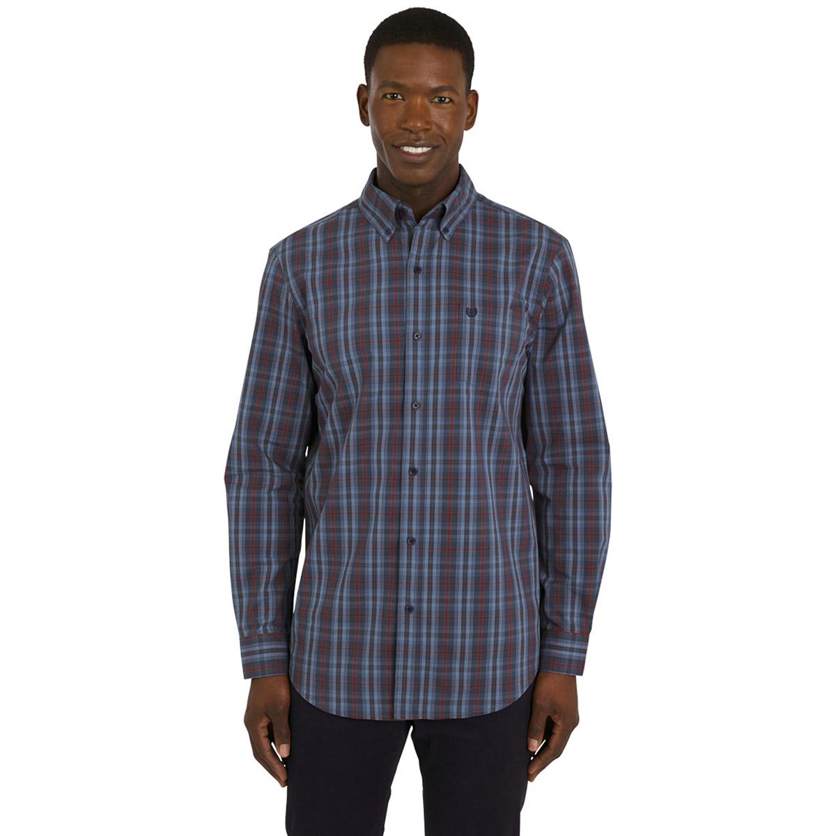 Click here for Mens Chaps Long Sleeve Plaid Button Down Shirt - M... prices