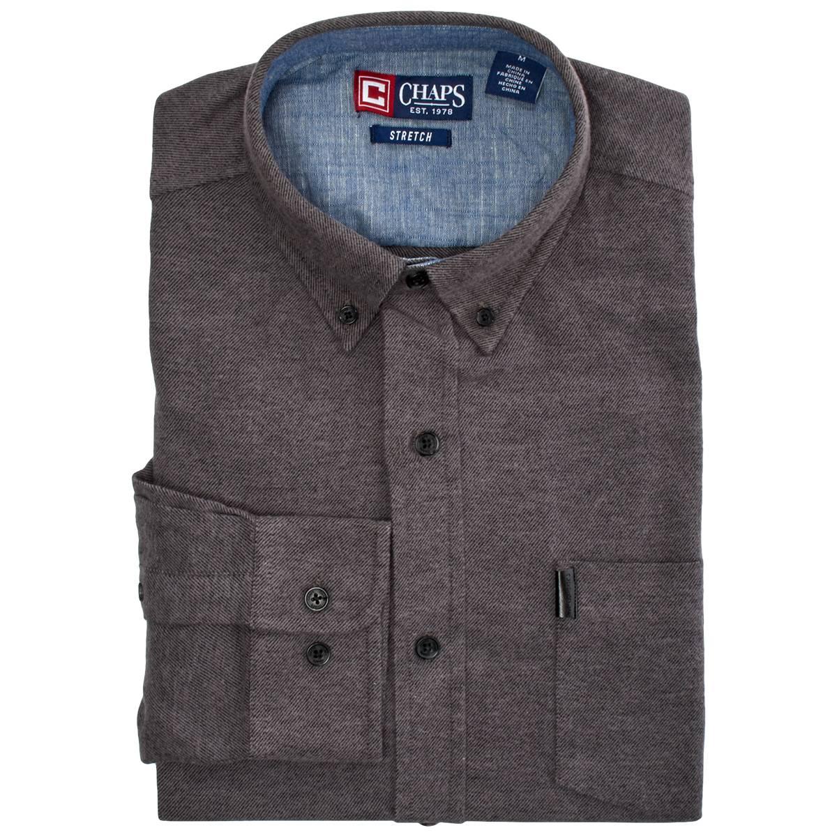 Click here for Mens Chaps Long Sleeve Stretch Flannel Shirt - Cha... prices
