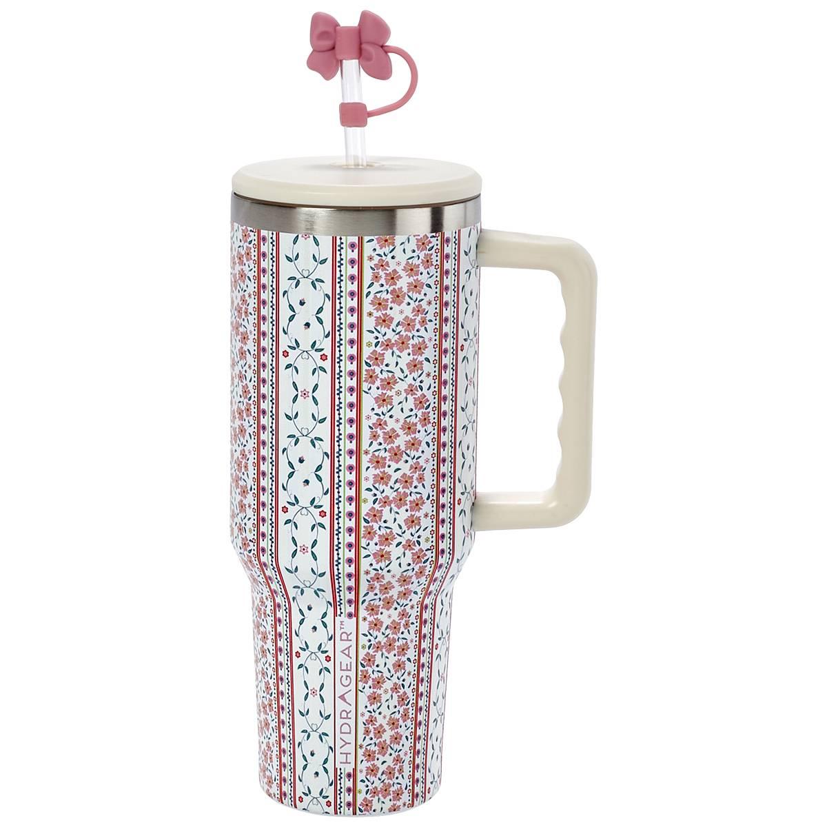 Click here for Agenda 40oz. 3D Vintage Floral Travel Cup with Top... prices