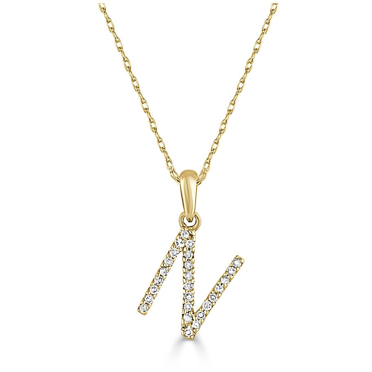 Click here for Diamond Classics(tm) 14kt. Gold Initial N Letter N... prices
