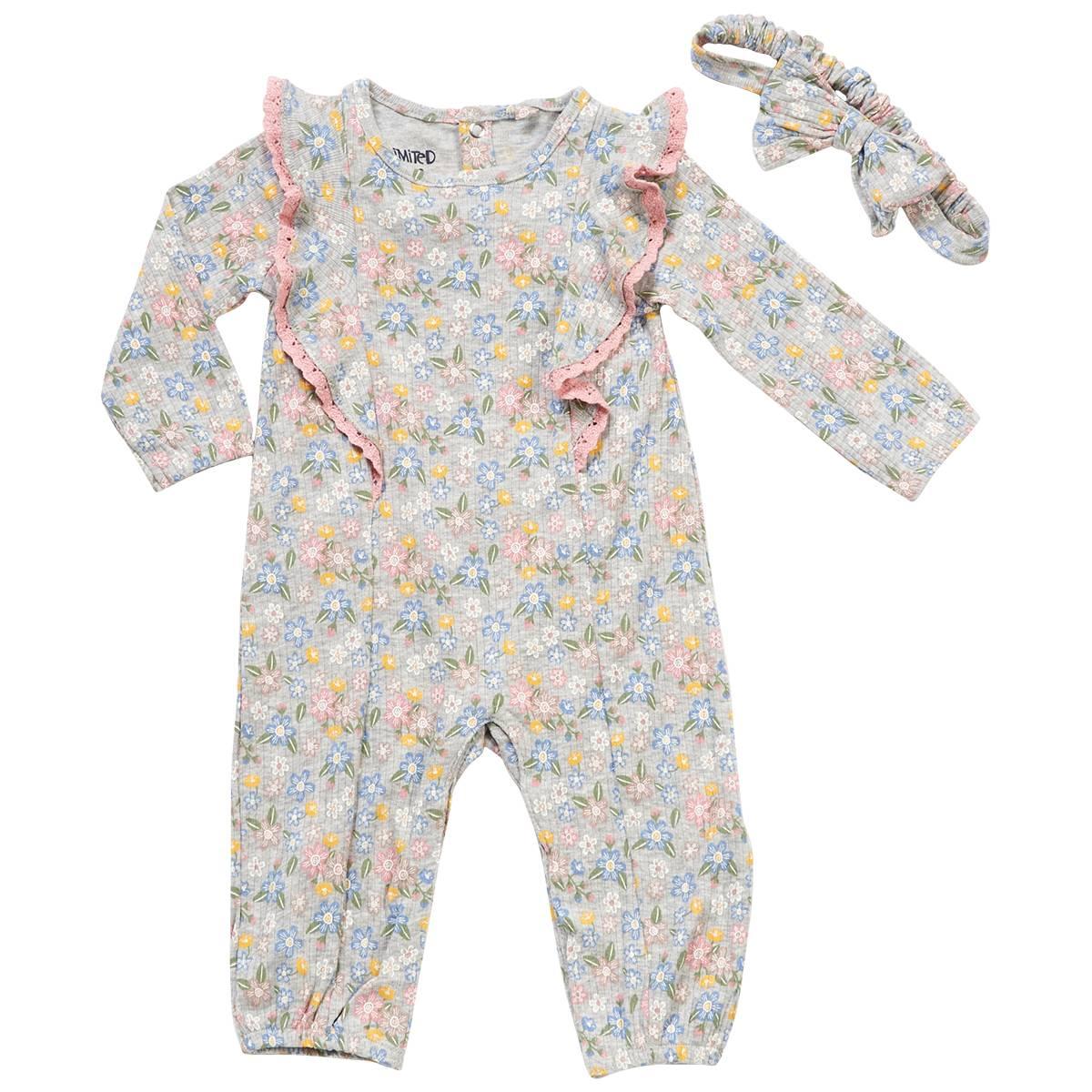 Click here for Baby Girl (NB-9M) Limited Too(tm) Floral Ribbed Ru... prices
