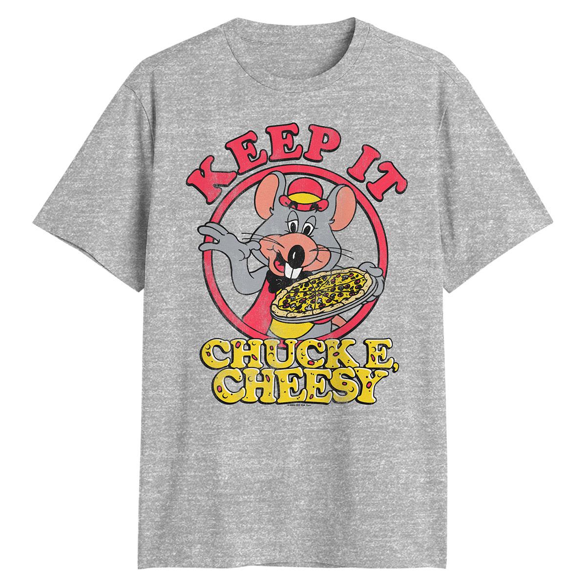 Click here for Young Mens Chuck E Cheese Keep it Cheesy Graphic T... prices