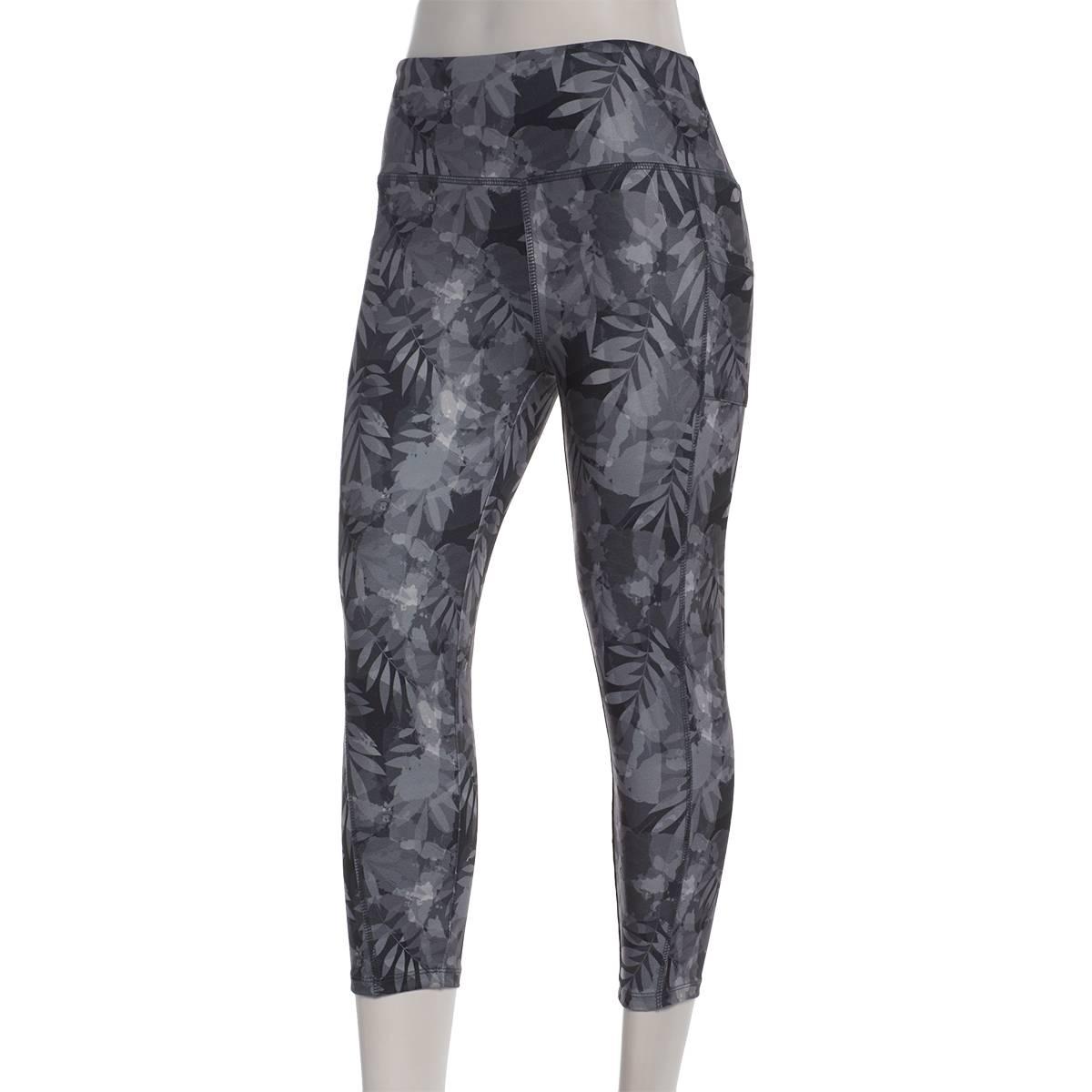 Click here for Womens Starting Point(R) Leaf Print Capri Leggings prices