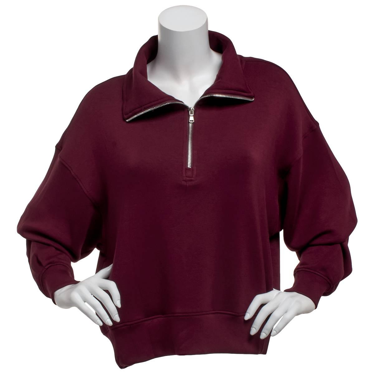 Click here for Womens Olivia Parker(R) Double Knit Quarter Zip To... prices