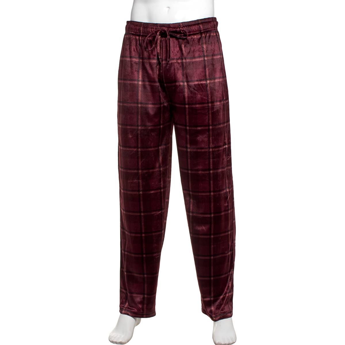 Click here for Mens Preswick & Moore(R) Burgundy Plaid Silk Fleec... prices