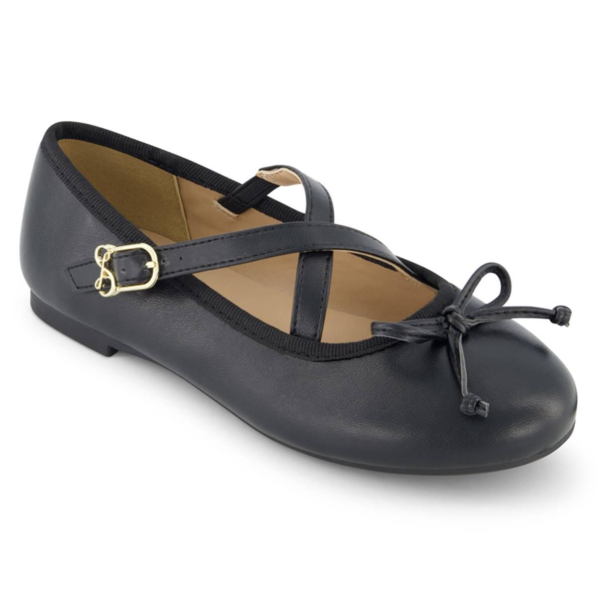 Click here for Big Girls Sam & Libby Candice Crossover Ballet Fla... prices