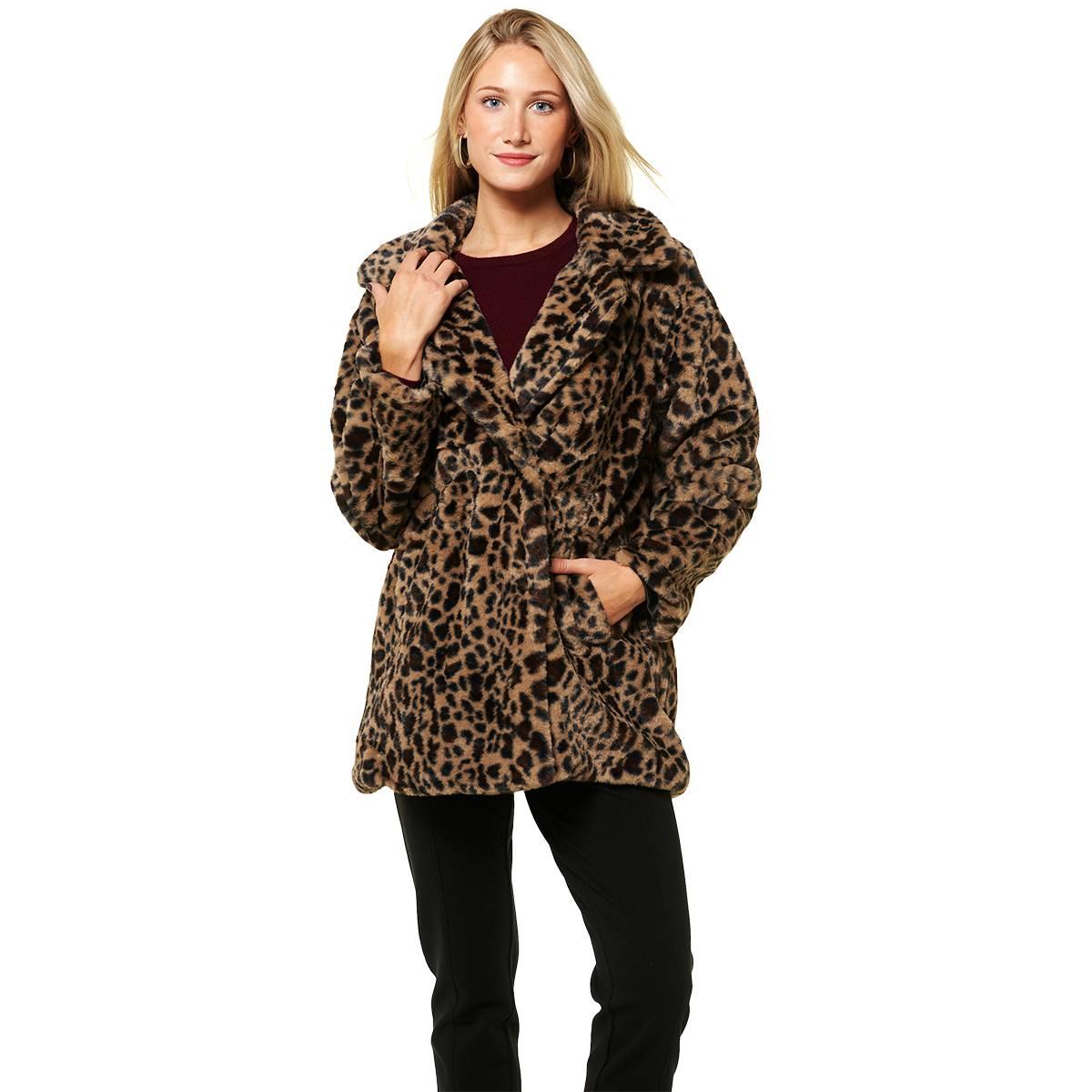 Click here for Womens Steve Madden Leopard Faux Fur Coat prices