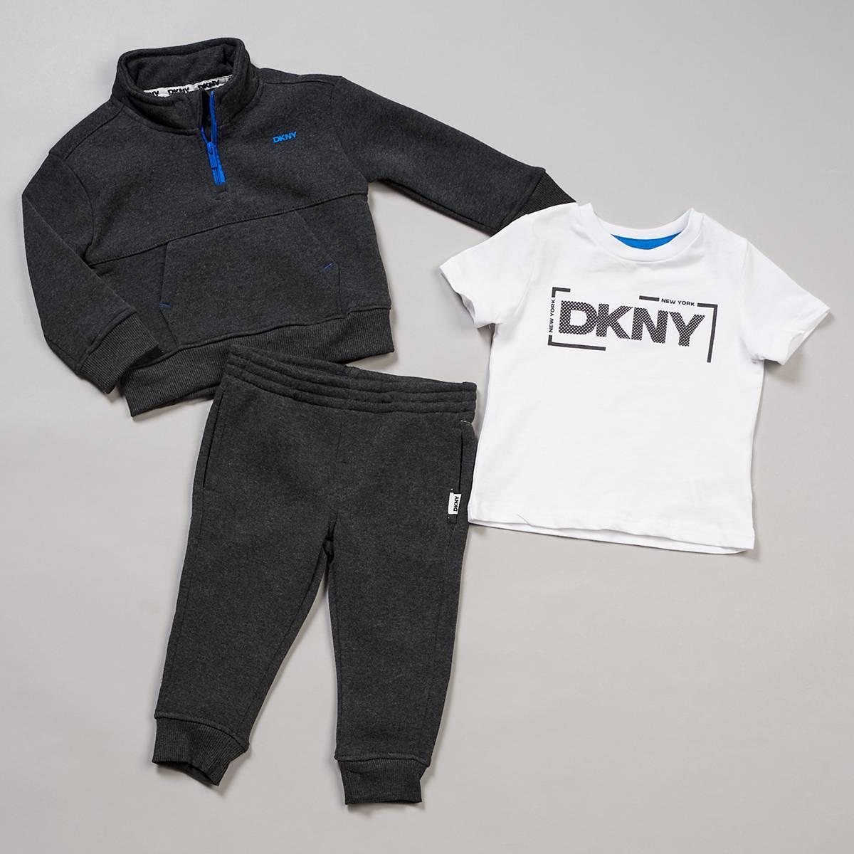 Click here for Baby Boy (12-24M) DKNY 3pc. Quarter Zip Tee & Jogg... prices