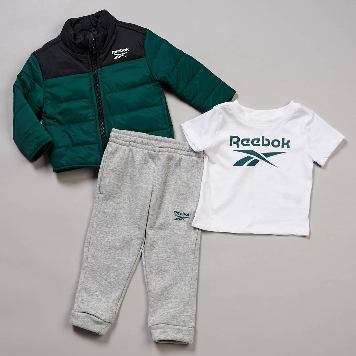 Click here for Baby Boy (12-24M) Reebok 3pc. Tee  Puffer Jacket &... prices