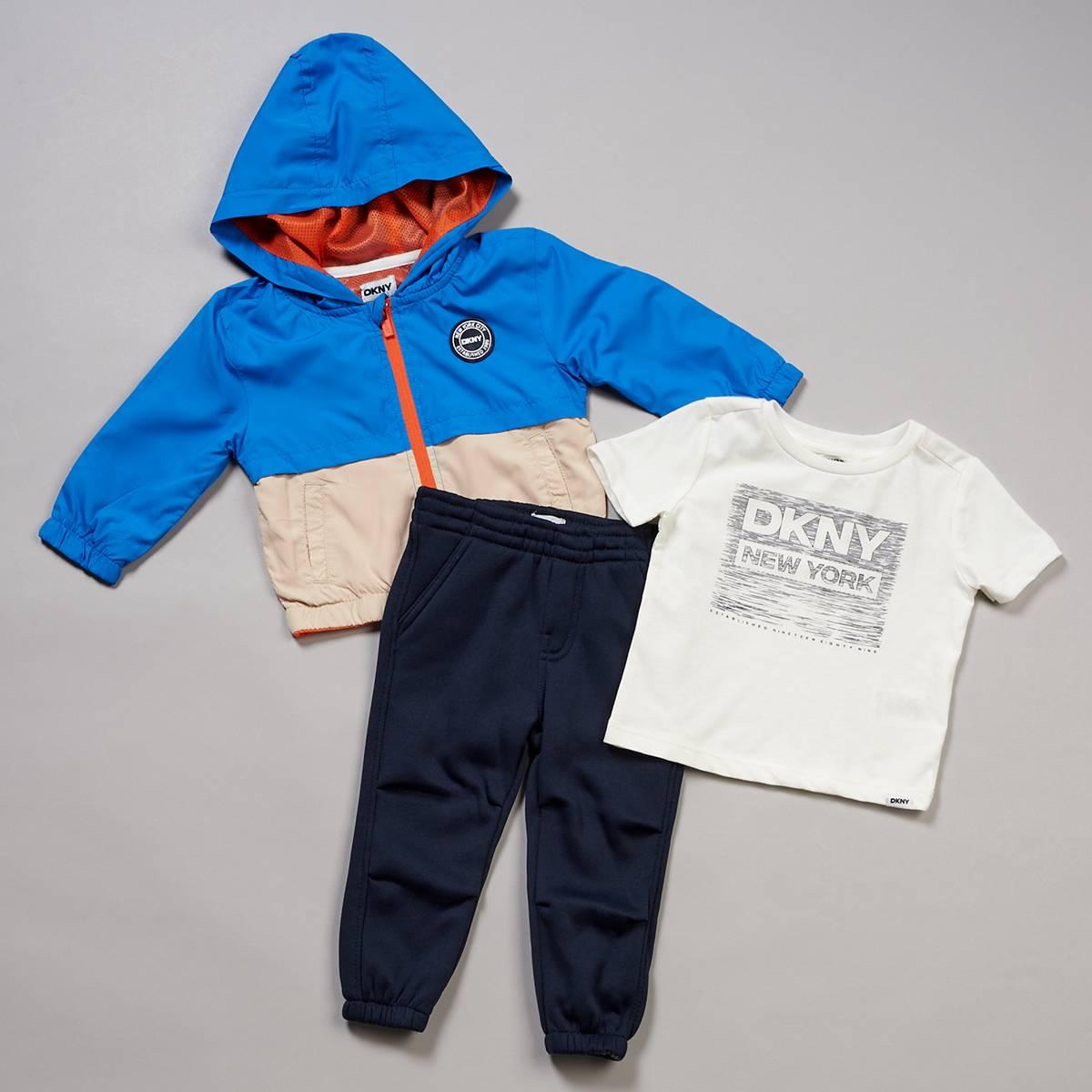 Click here for Baby Boy (12-24M) DKNY 3pc. Color Block Windbreake... prices