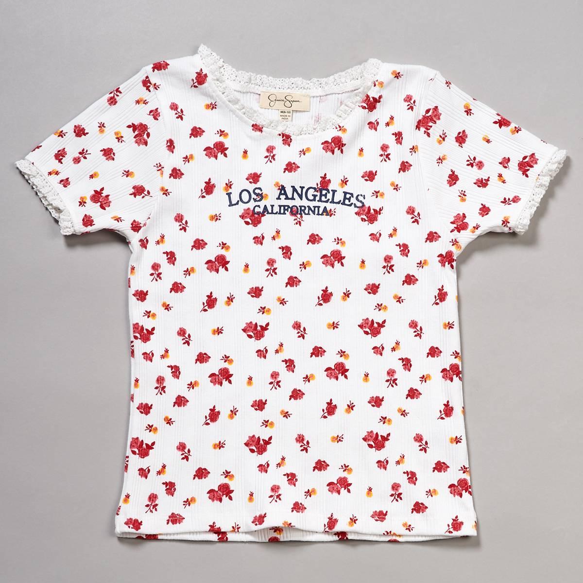 Click here for Girls (7-16) Jessica Simpson Short Sleeve Floral L... prices