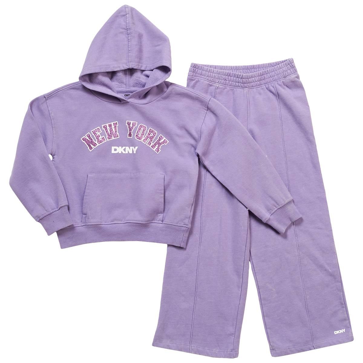 Click here for Girls (7-16) DKNY Acid Wash NY Hoodie & Wide Leg P... prices