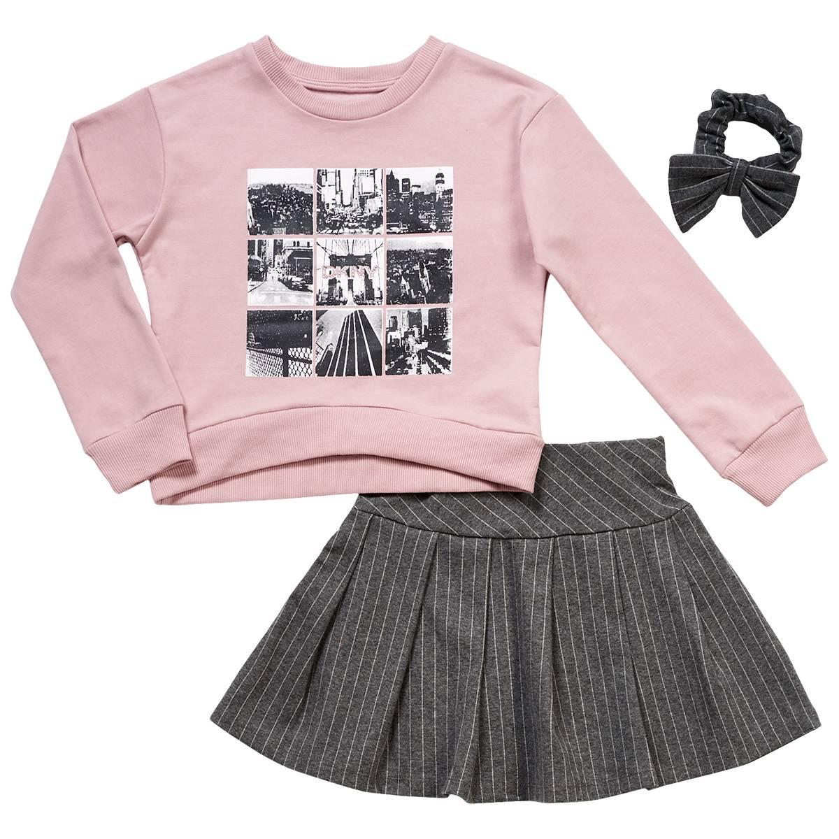 Click here for Girls (7-16) DKNY NY Grid Graphic Sweatshirt & Str... prices