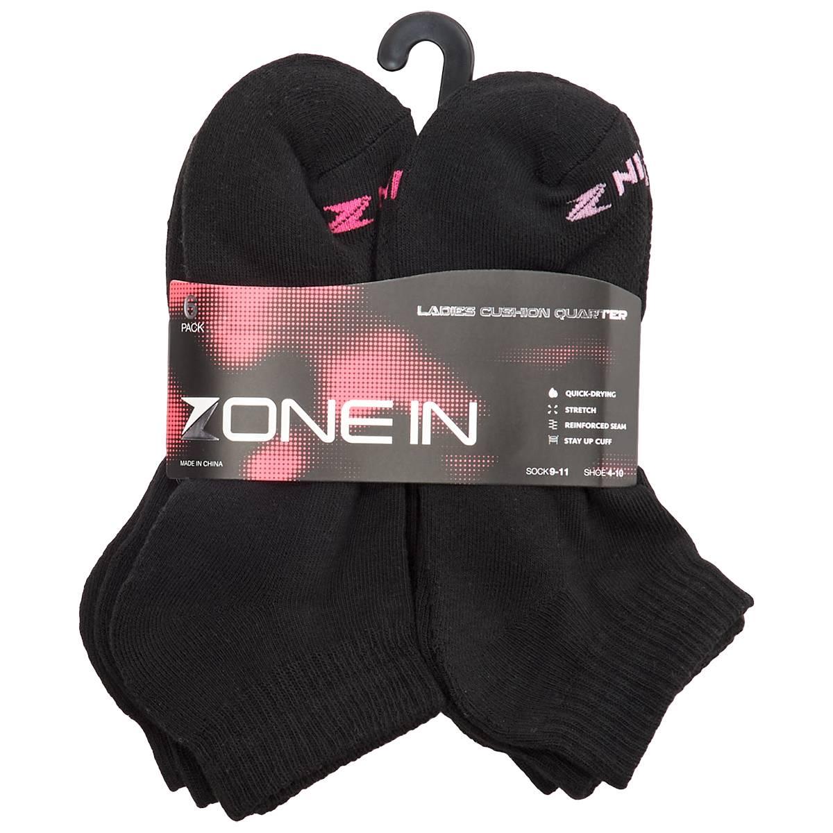 Click here for Womens Zone In 6pk. Cushion Quarter Socks prices