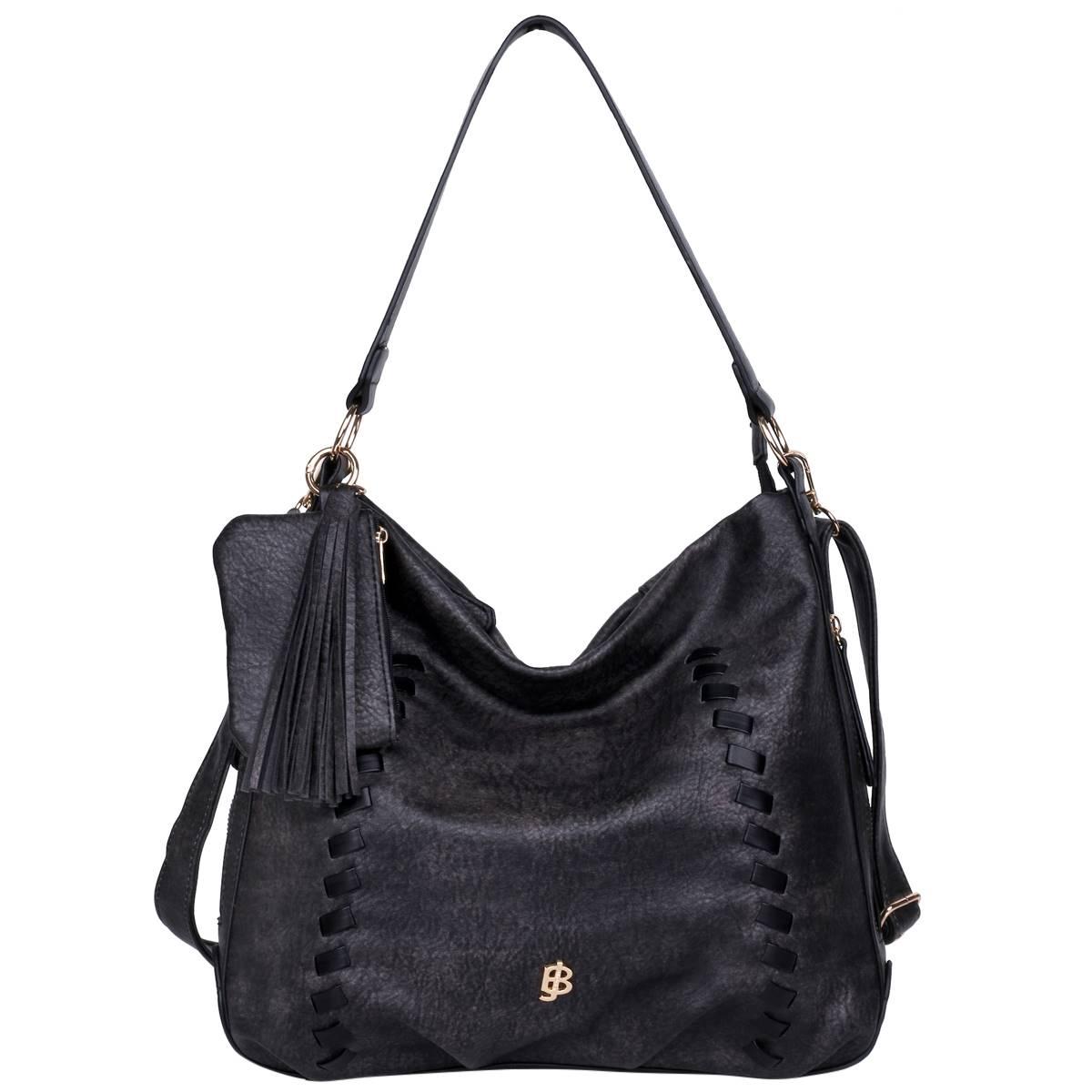 Click here for Buxton Whip Stitch Vegan Leather Hobo prices