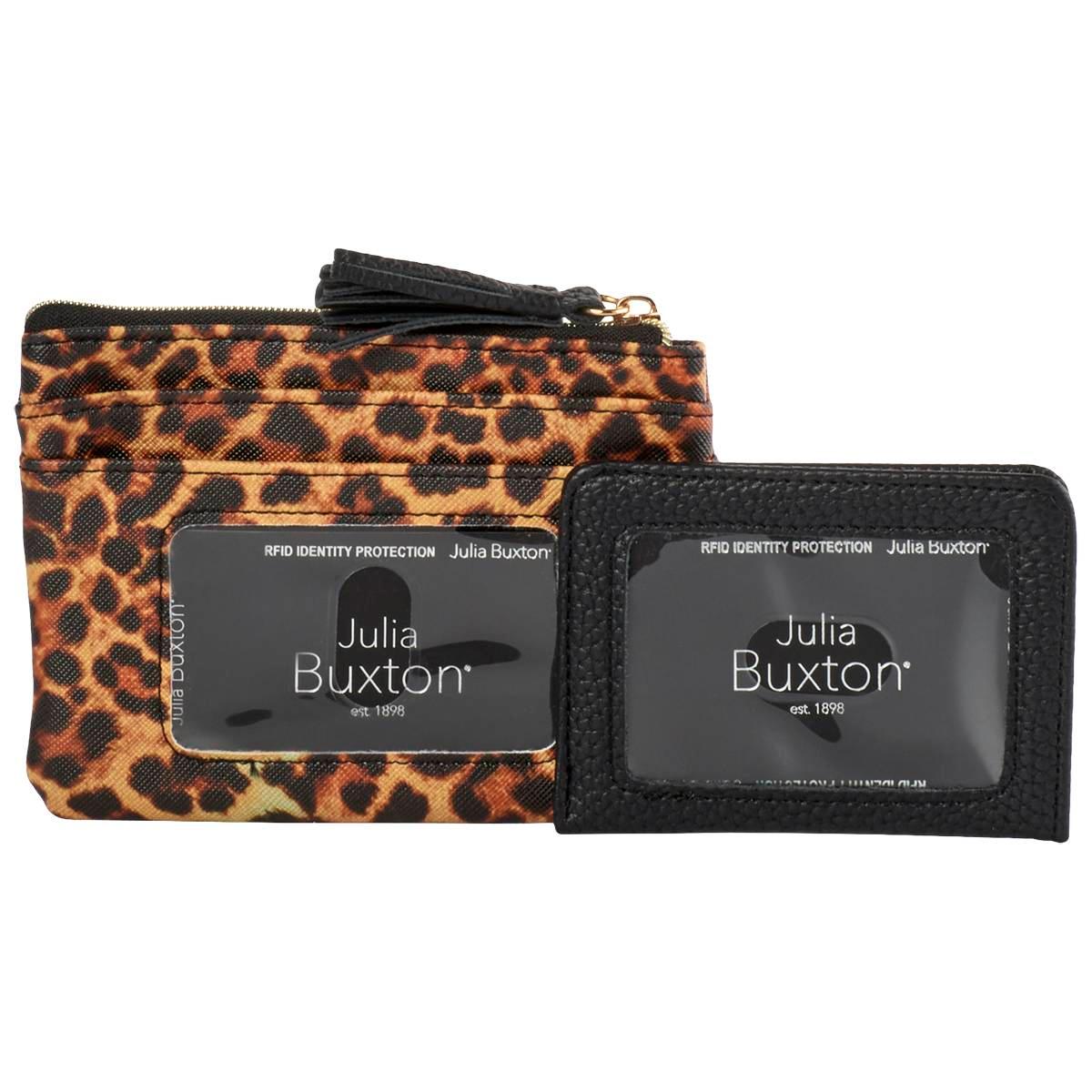 Click here for Womens Julia Buxton Large ID Coin Case - Leopard prices