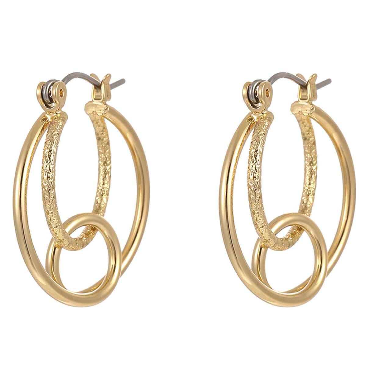 Click here for Design Collection Gold-Tone Double Wire Ring Hoop... prices