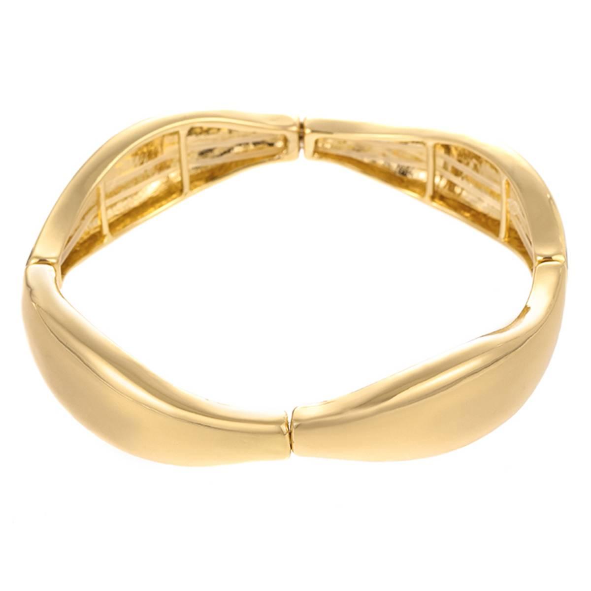 Click here for Design Collection Gold-Tone Smooth Arch Stretch Br... prices
