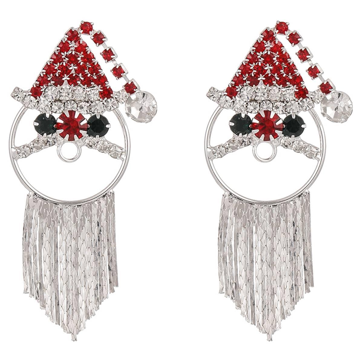 Click here for Pave Santa with Chain Beard Earrings prices