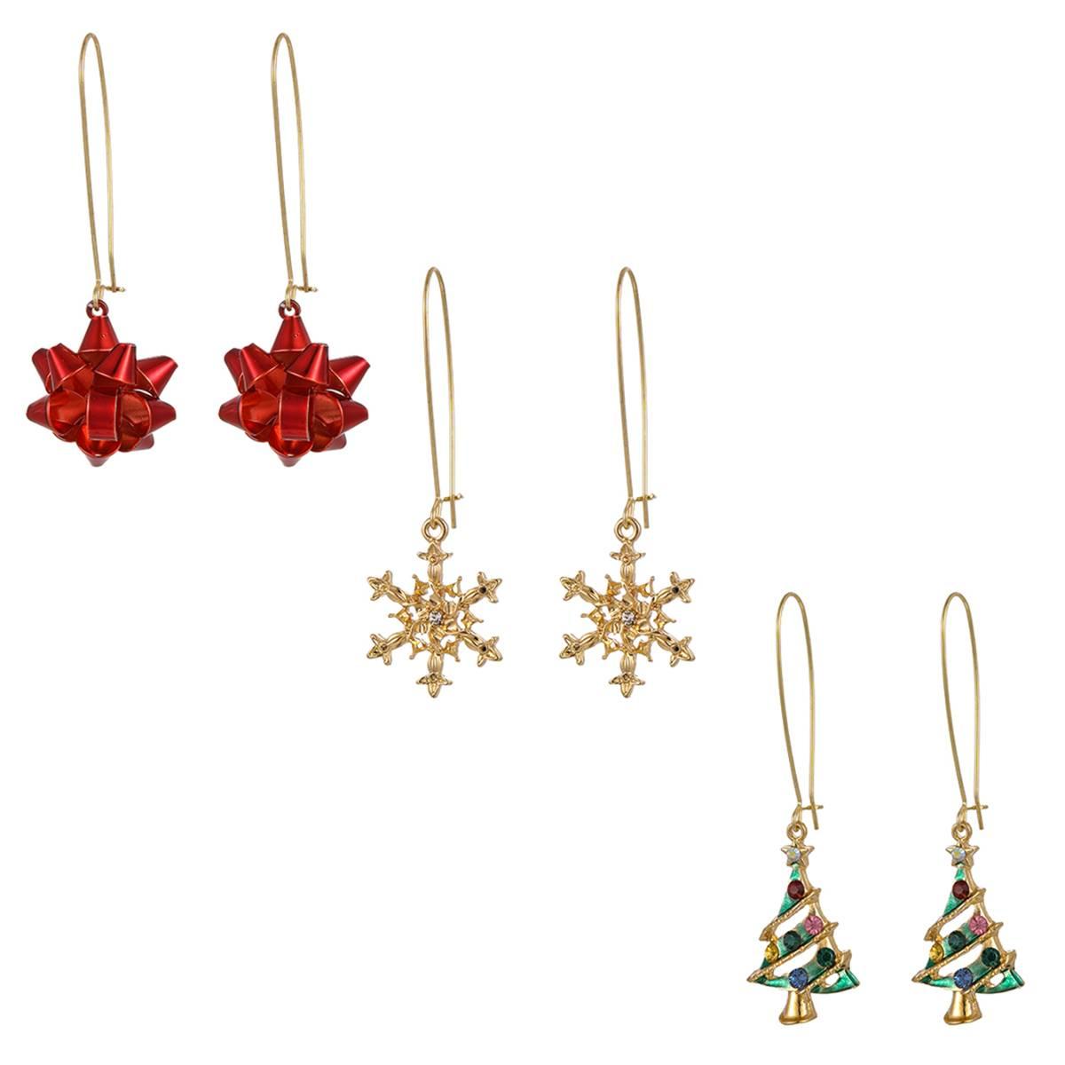 Click here for Bow/Snowflake/Tree Earring Trio prices
