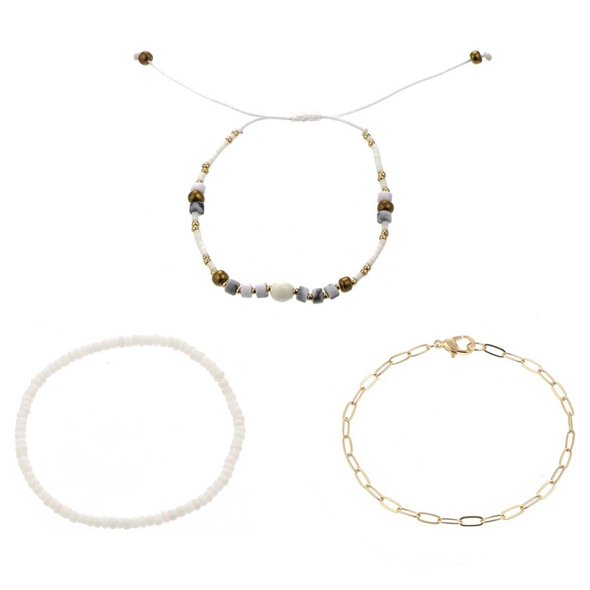 Click here for Ashley Gold-Tone Textured Trio Bracelet Set prices