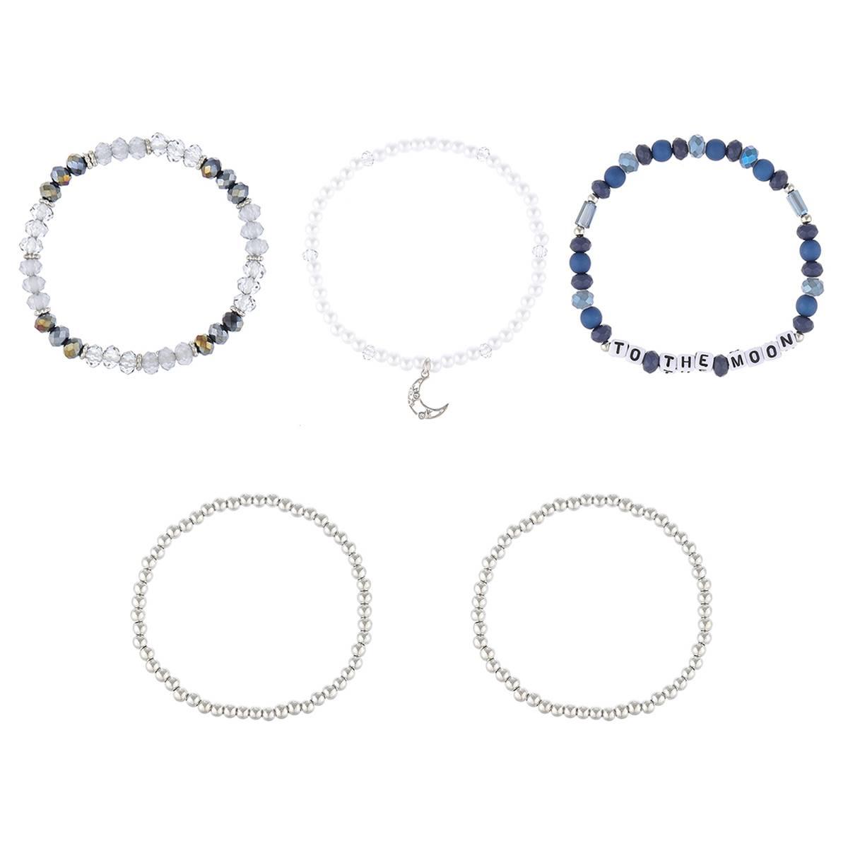Click here for Ashley 5pc. To the Moon Stretch Bracelet Set prices