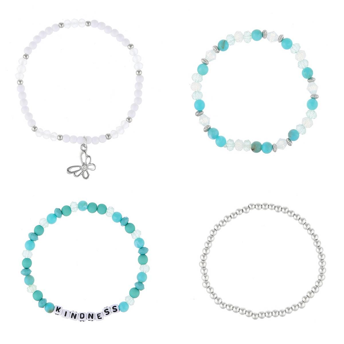 Click here for Ashley 5pc. Kindness Silver-Tone Bracelet Set prices