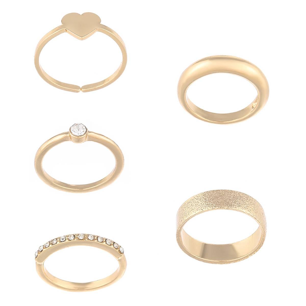 Click here for Ashley 5pc. Gold-Tone Ring Set prices