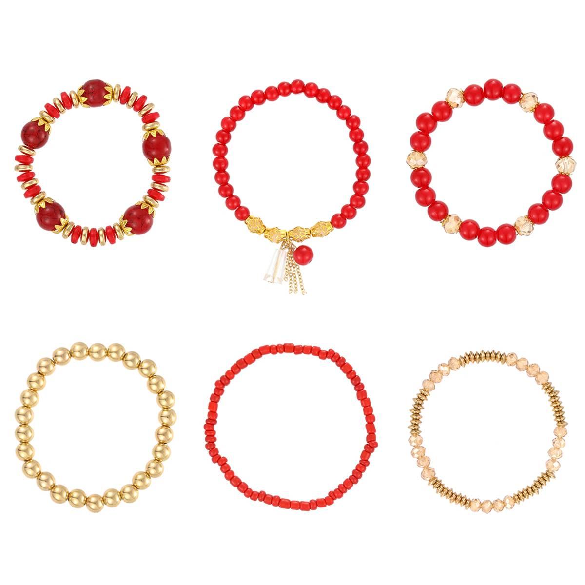 Click here for Ashley Cooper(tm) 6pc. Champagne/Crystal/Red Tone... prices
