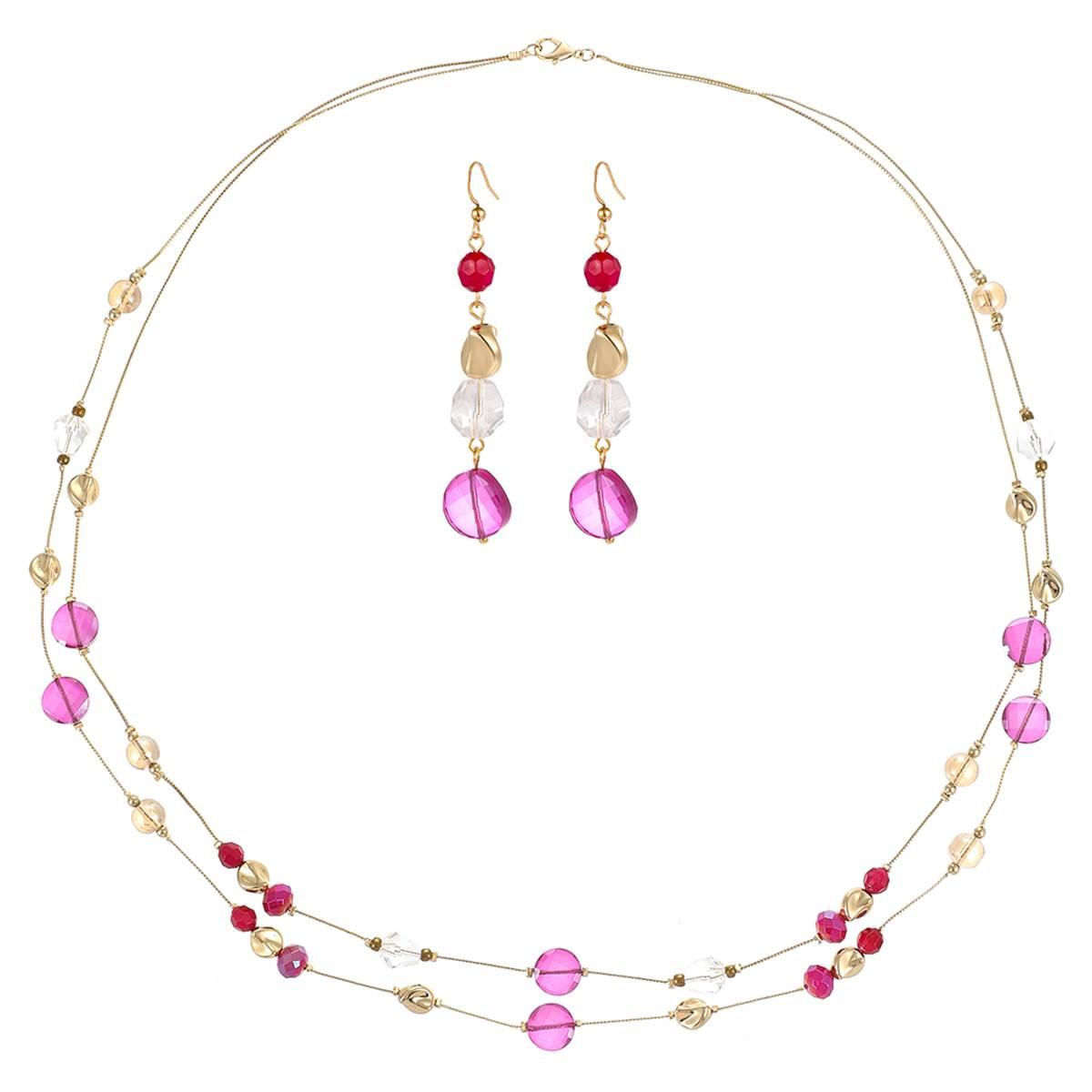 Click here for Ashley Cooper(tm) 2 Layer Beaded Necklace & Earrin... prices