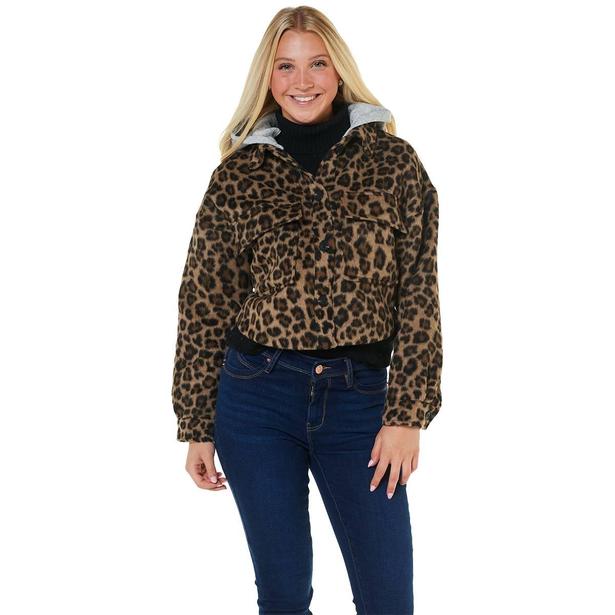 Click here for Juniors Love Tree Leopard Jacket with Removable Ho... prices