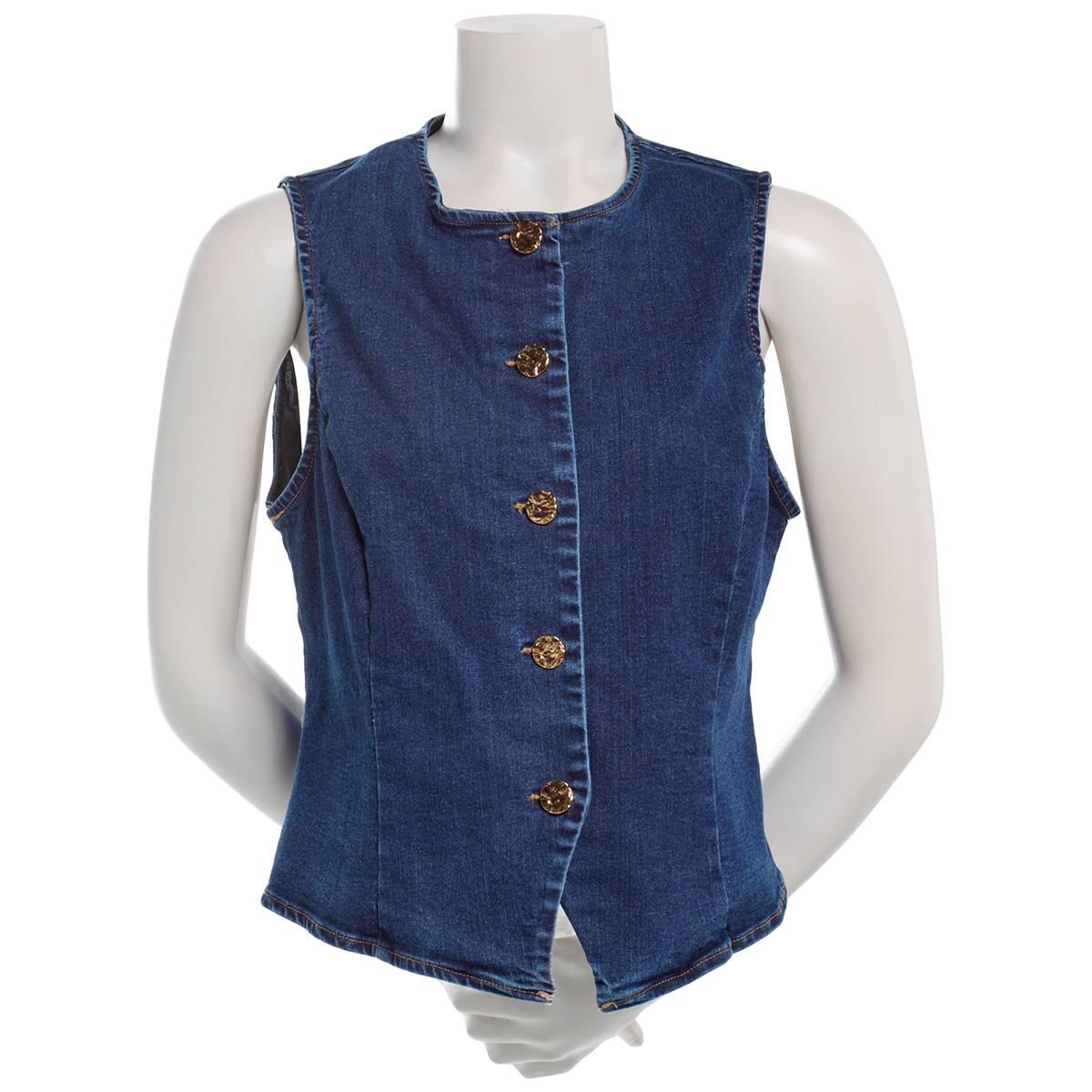 Click here for Juniors Love Tree Button Front Denim Vest prices