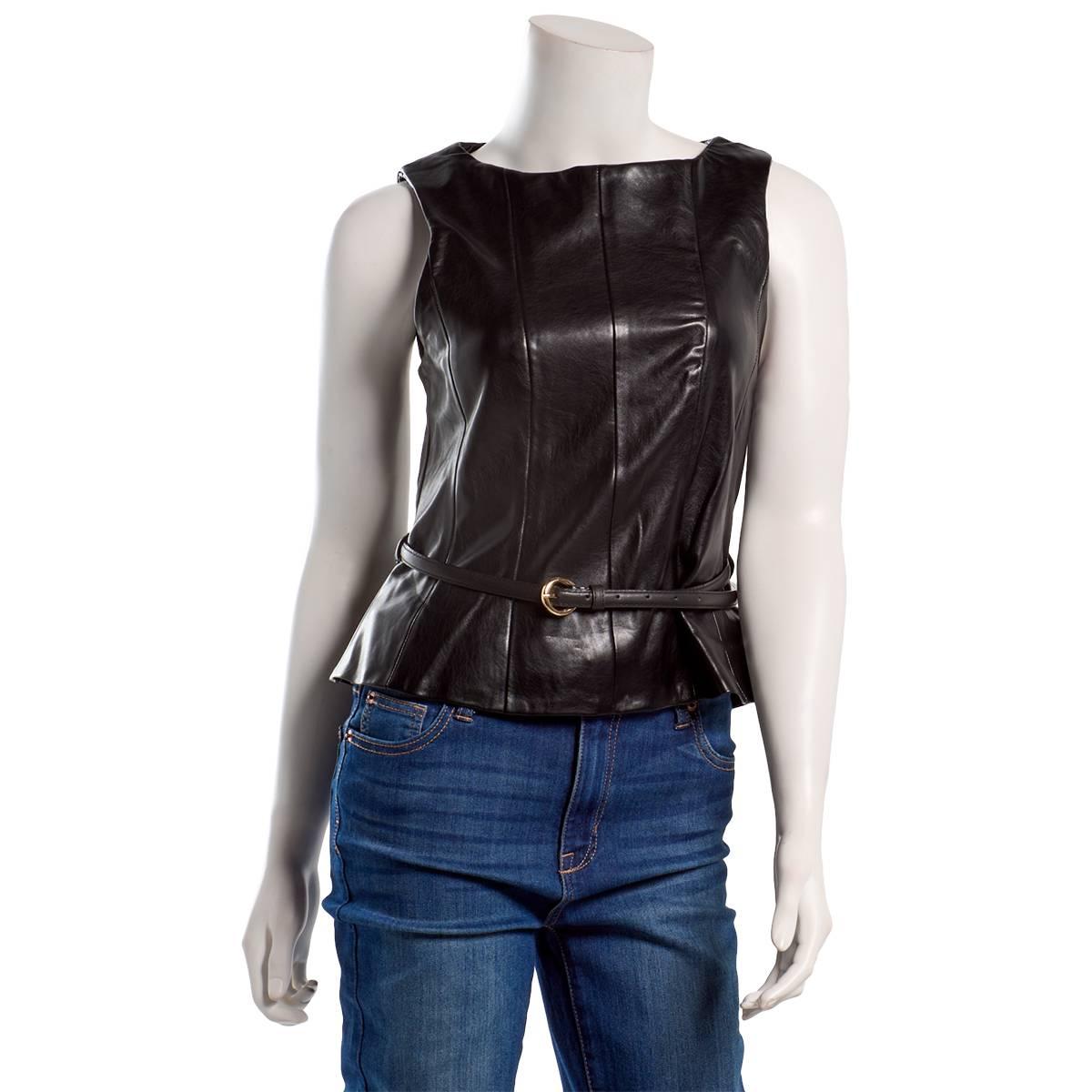 Click here for Juniors Love Tree Pleather Corset Top with Skinny... prices