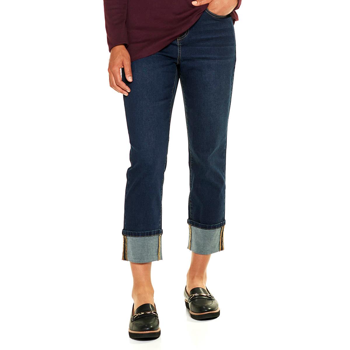 Click here for Womens Bleu Denim Roll Cuff Denim Jeans prices