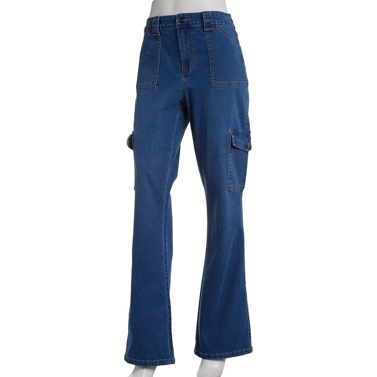 Click here for Womens Bleu Denim Bootcut Jeans with Cargo Pockets prices