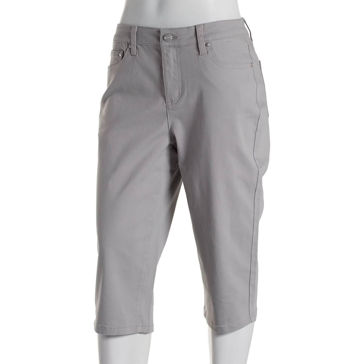 Click here for Plus Size Tailormade 5 Pocket Solid Capri Pants prices