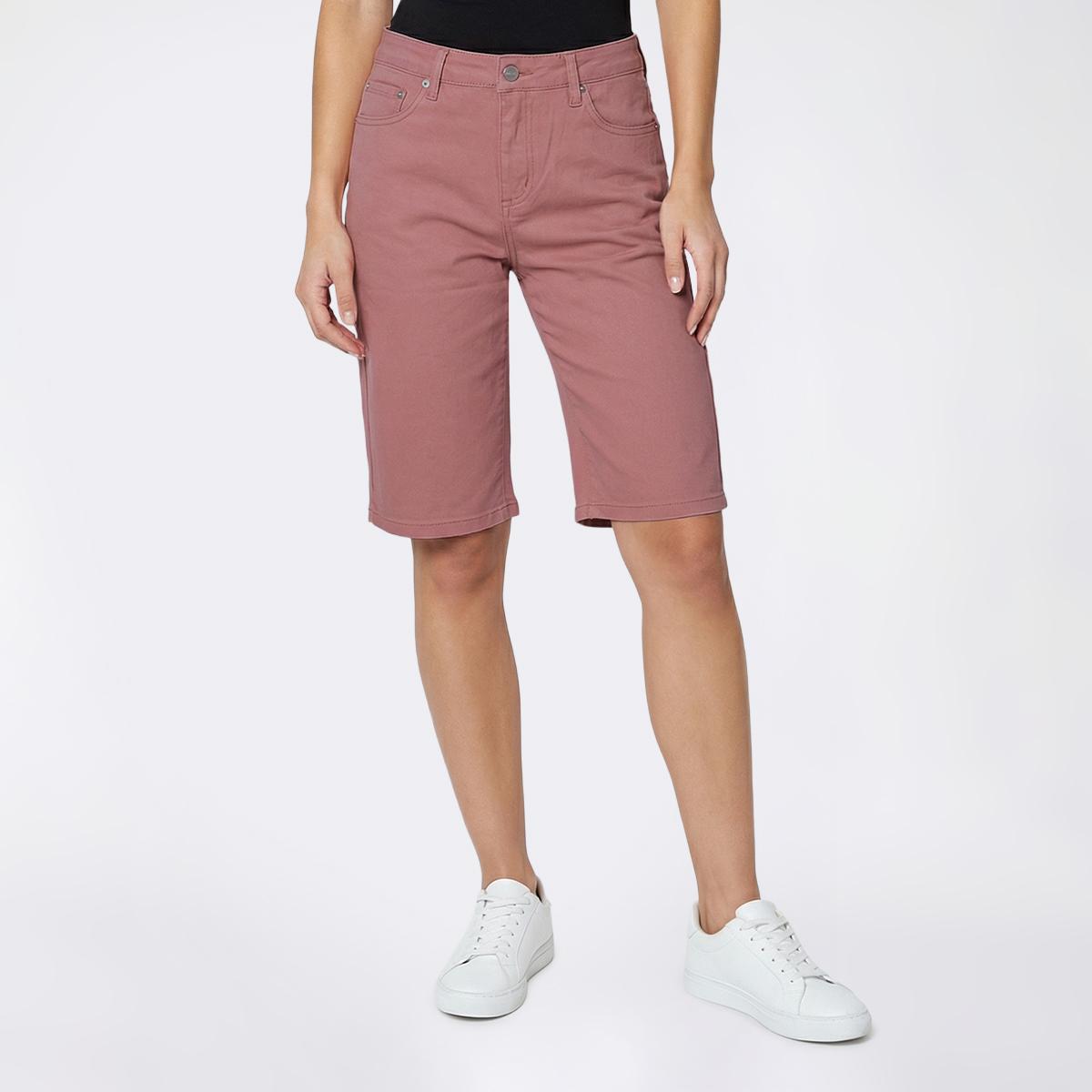 Click here for Plus Size Tailormade 5 Pocket Solid Bermuda Shorts prices