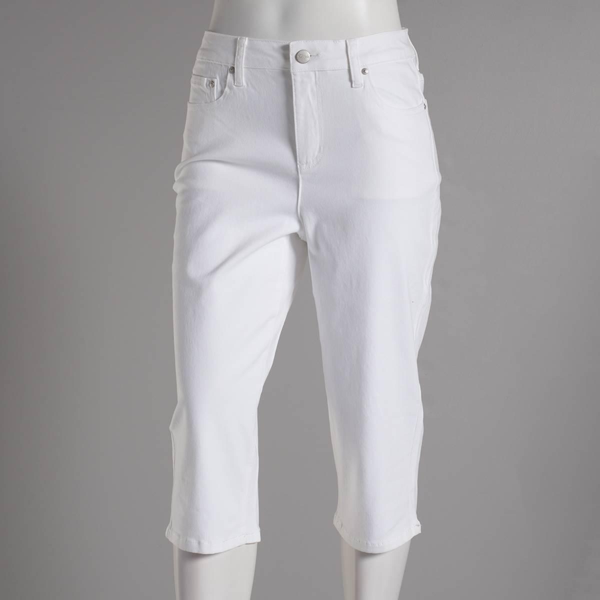 Click here for Petite Tailormade 5 Pocket Solid Capris prices
