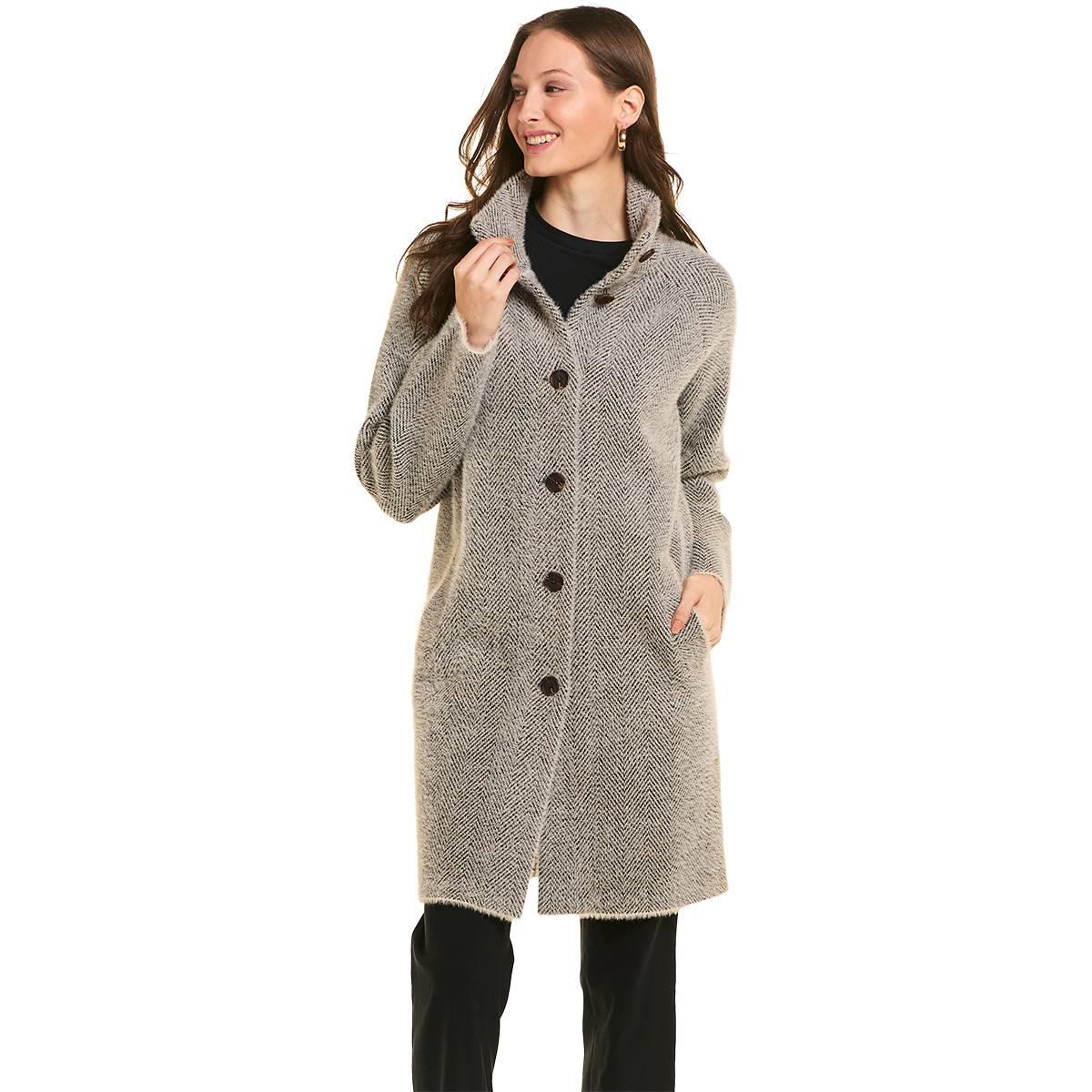 Click here for Womens NVLT Eyelash Strand Pattern Coatigan prices
